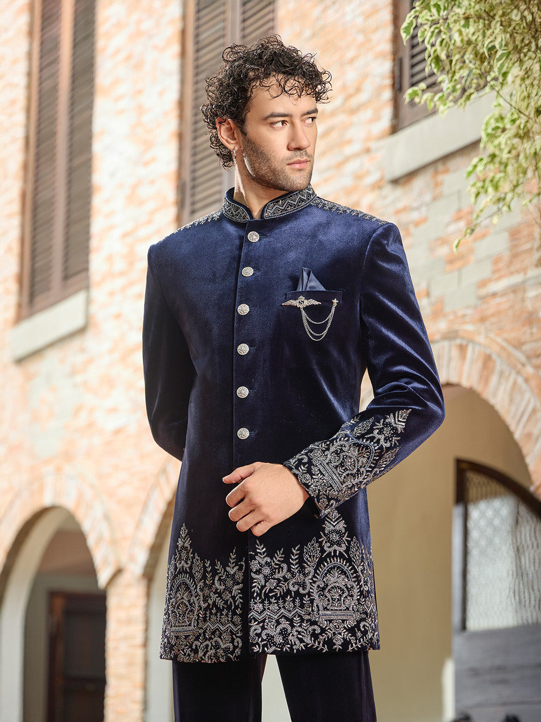 Midnight Velvet Royal Jodhpuri Set – Suvidha Fashion