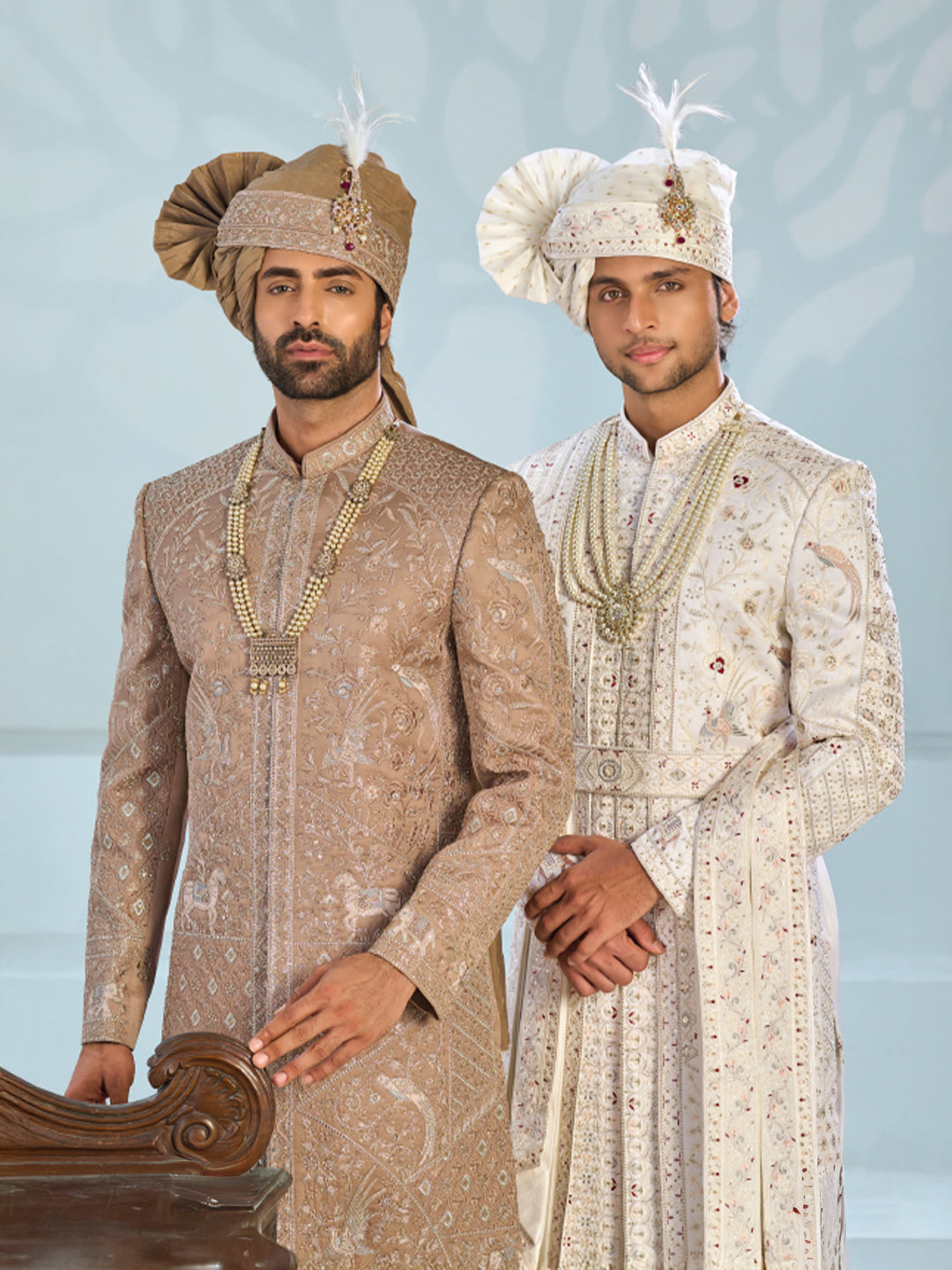 Premium Hand-Embroidered Groom Sherwani Collection – Suvidha Fashion