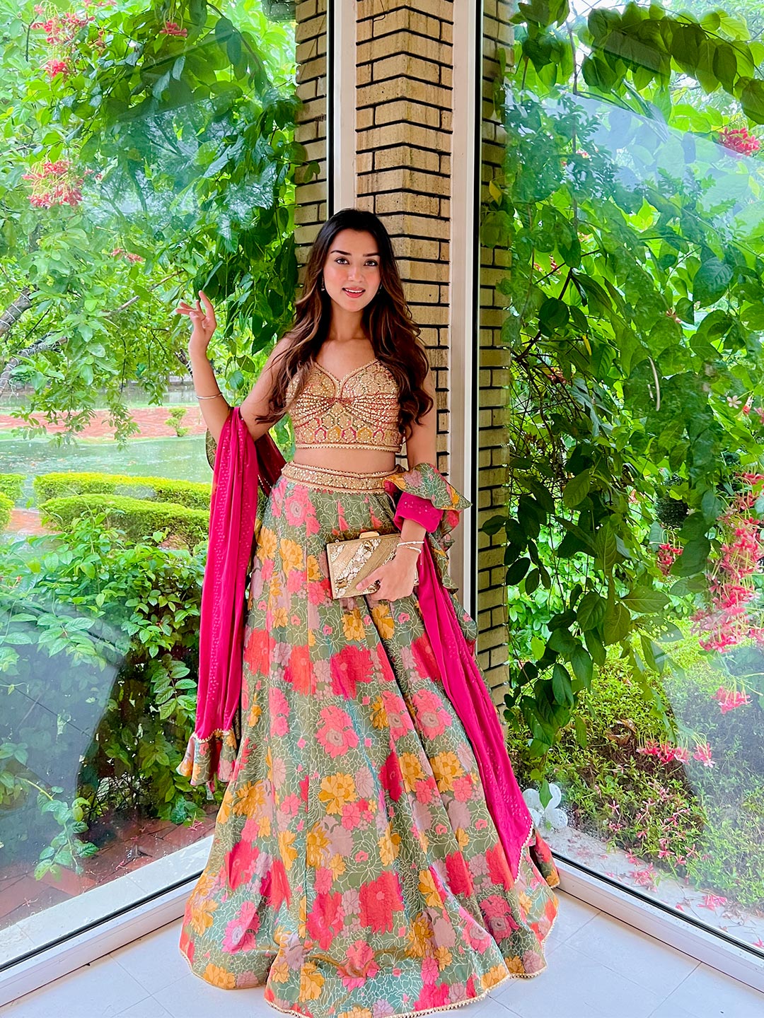 Simran Narang in Multi-Color Designer Lehenga – Suvidha Fashion